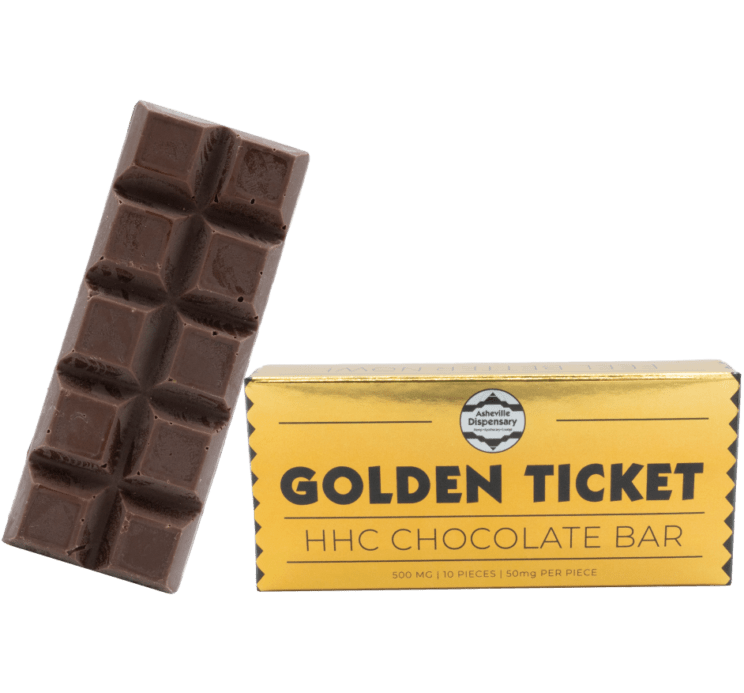 Golden Ticket | HHC Chocolate Bar | AVL Dispensary